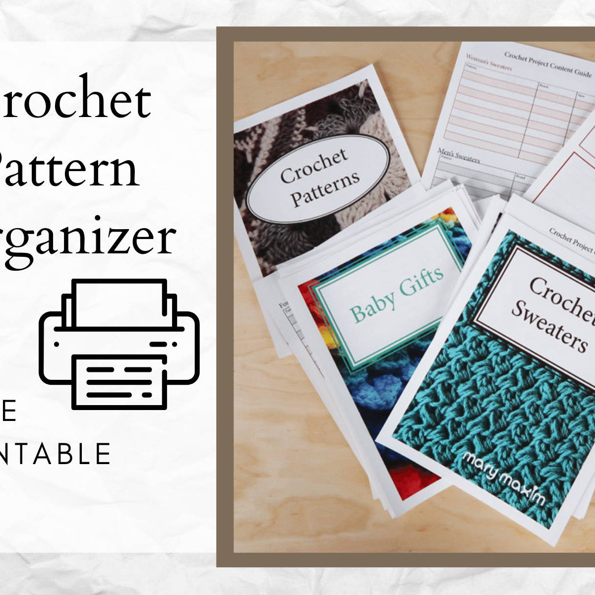 crochet pattern folder