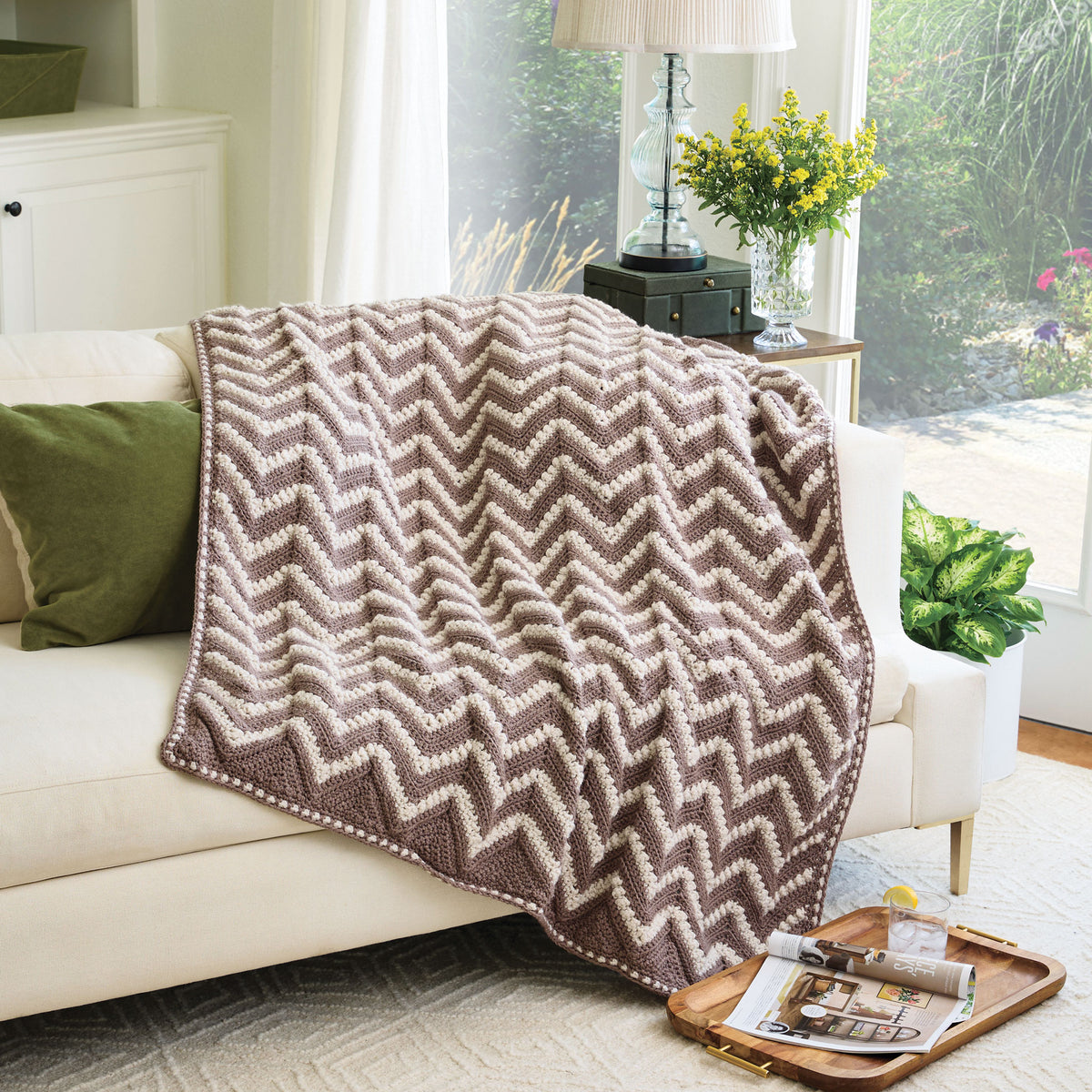 Chevron Serenade Blanket – Mary Maxim