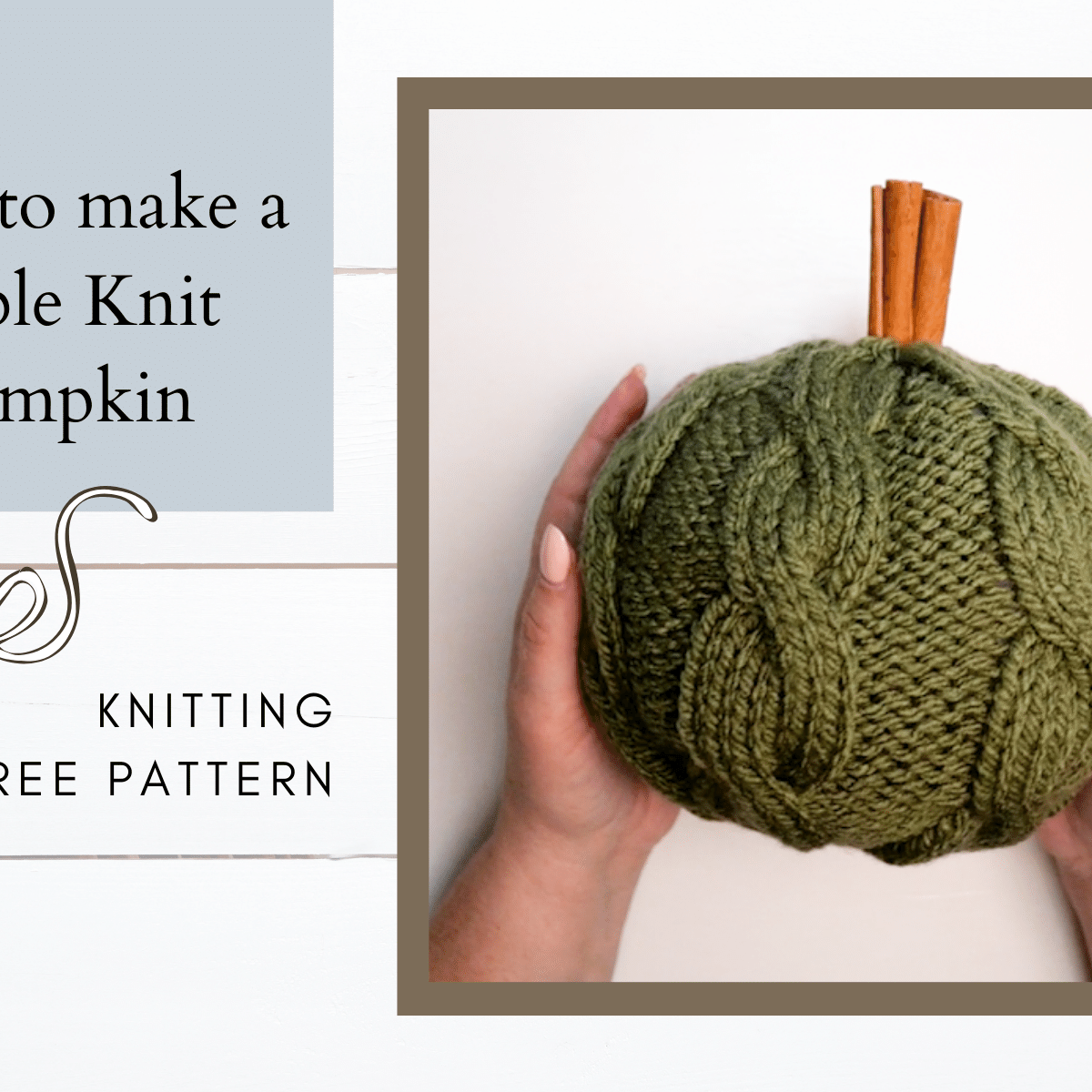 Easy Cable Knit Pumpkin – Mary Maxim