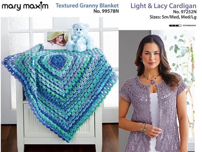 Mary Maxim - Knit and Crochet Sweaters, Afghans, Crafts and Yarn