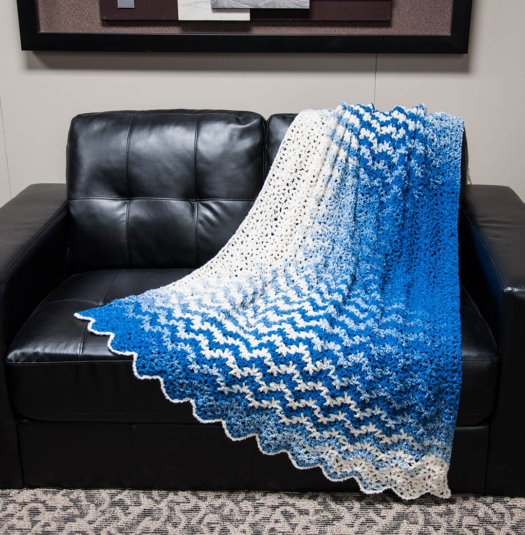 Ebb and Flow Blanket Pattern – Mary Maxim