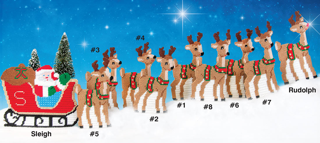 Santa's Sleigh & Reindeer Pattern – Mary Maxim