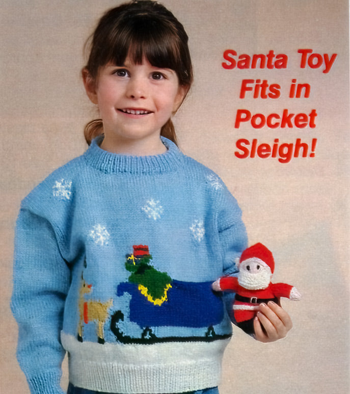 Santa Pocket Pal Pullover Pattern – Mary Maxim
