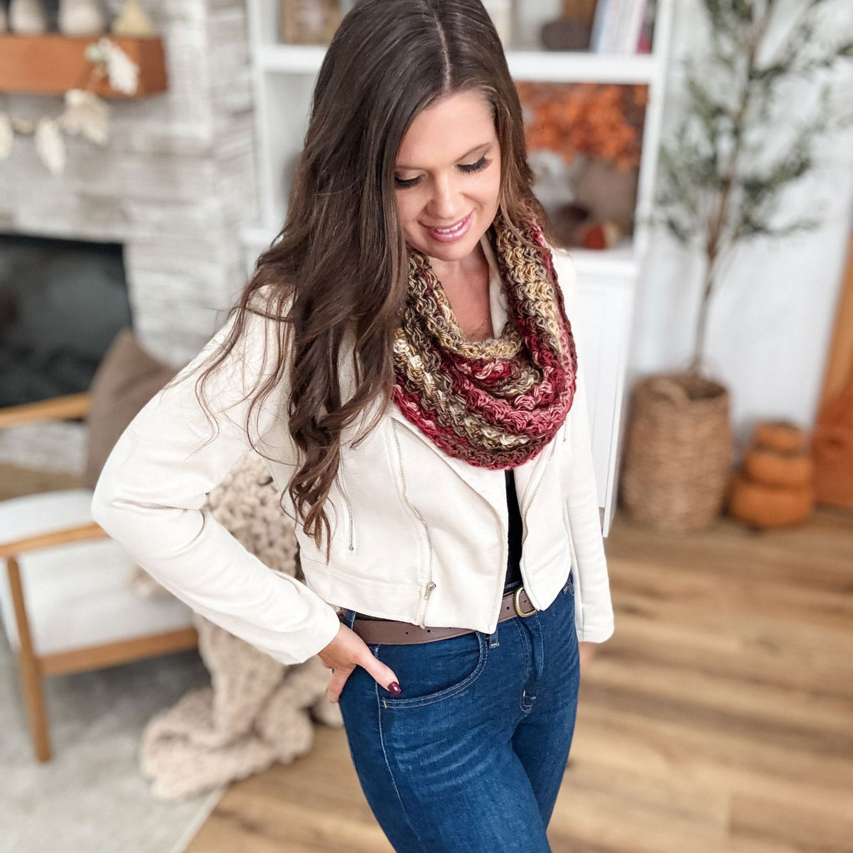 Chunky Suzette Infinity Scarf – Mary Maxim