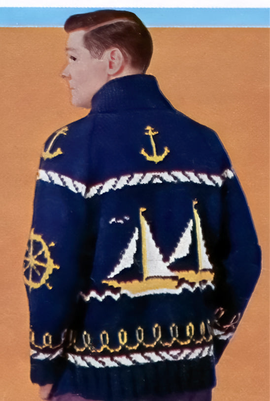 Ladies' or Youth Sailing Time Cardigan Pattern – Mary Maxim