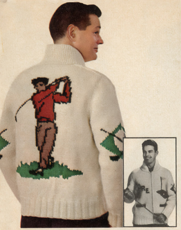 Golf Cardigan Pattern – Mary Maxim