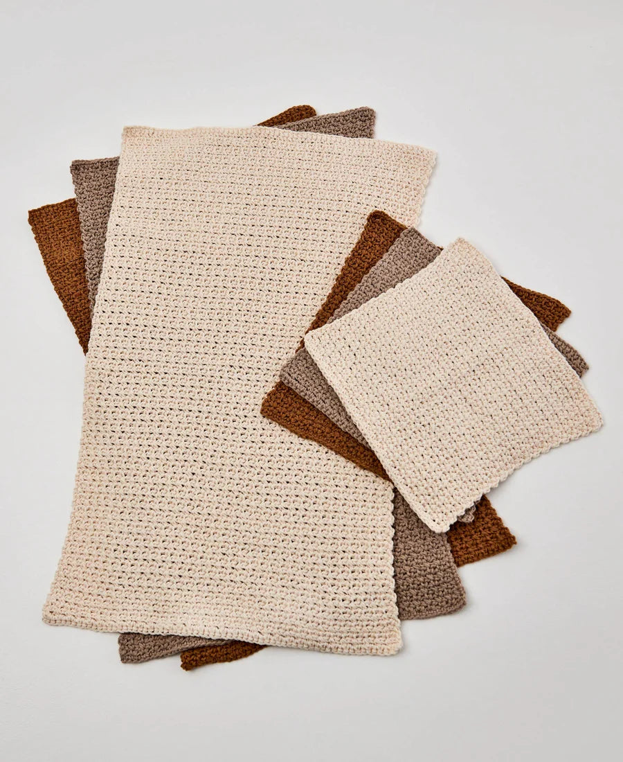 Free Mesh Towel and Washcloth Set Pattern – Mary Maxim