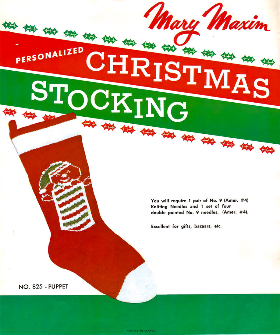 Puppet Christmas Stocking Pattern – Mary Maxim