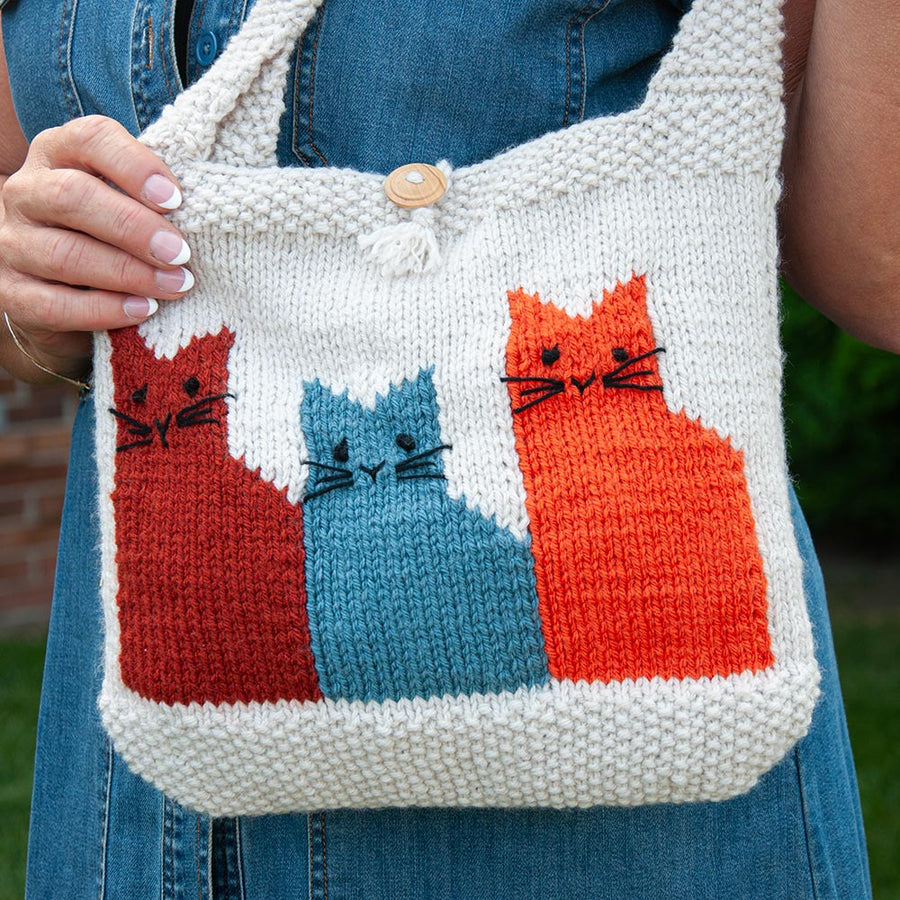 Cat Lover's Knit Bag – Mary Maxim
