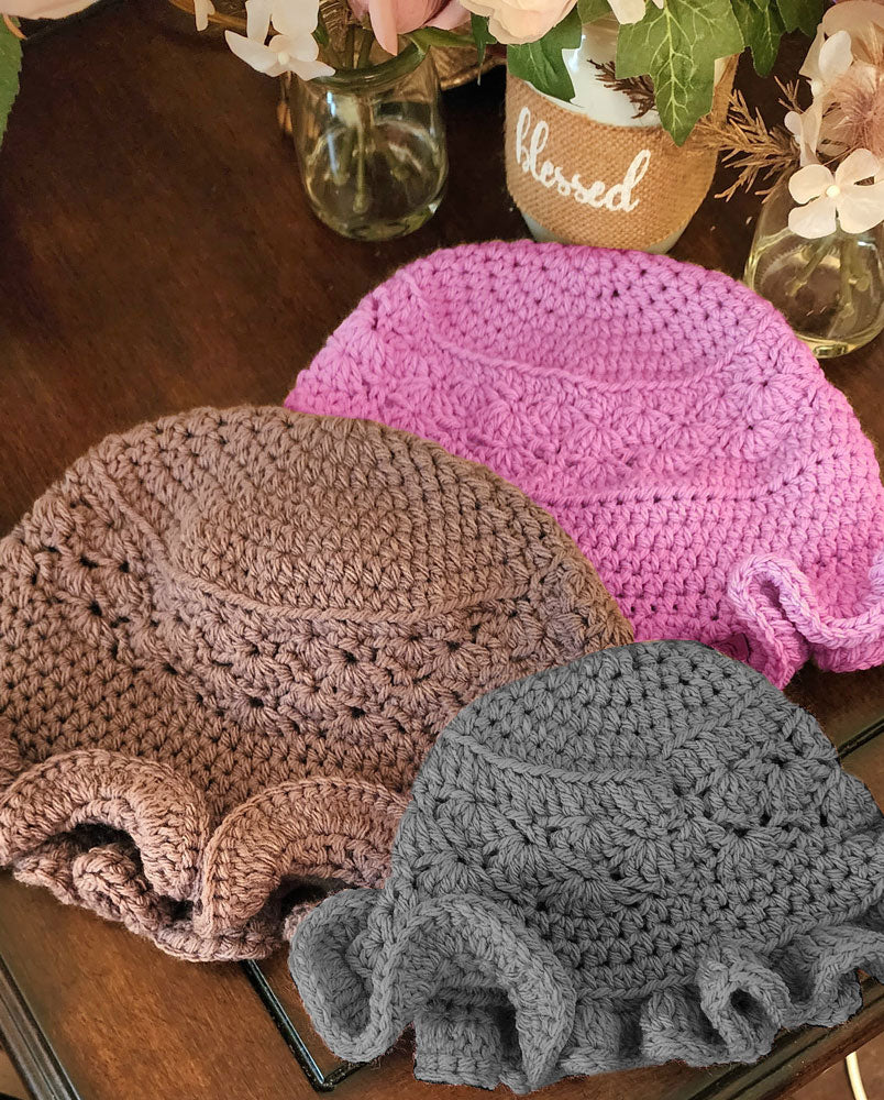 Ruffle Shell Bucket Hats – Mary Maxim