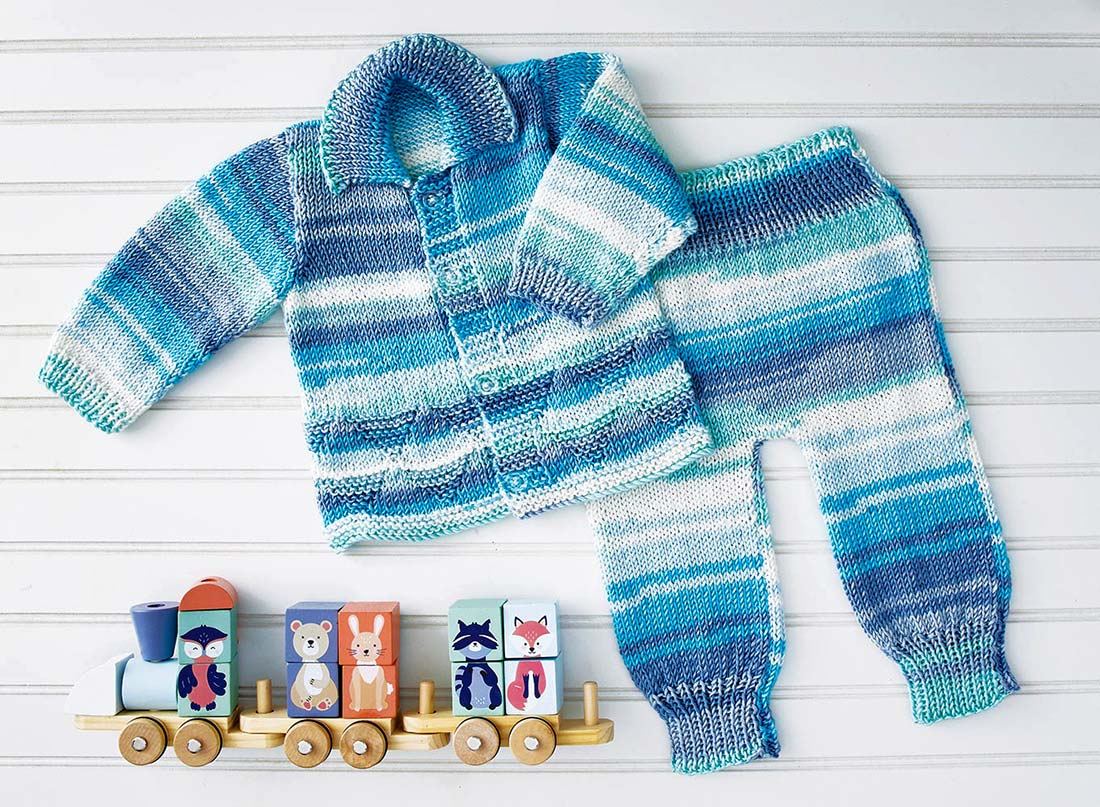 Softest Ever Knit Baby Outfit Pattern – Mary Maxim
