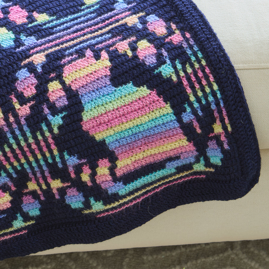 Witty Kitty Blanket – Mary Maxim