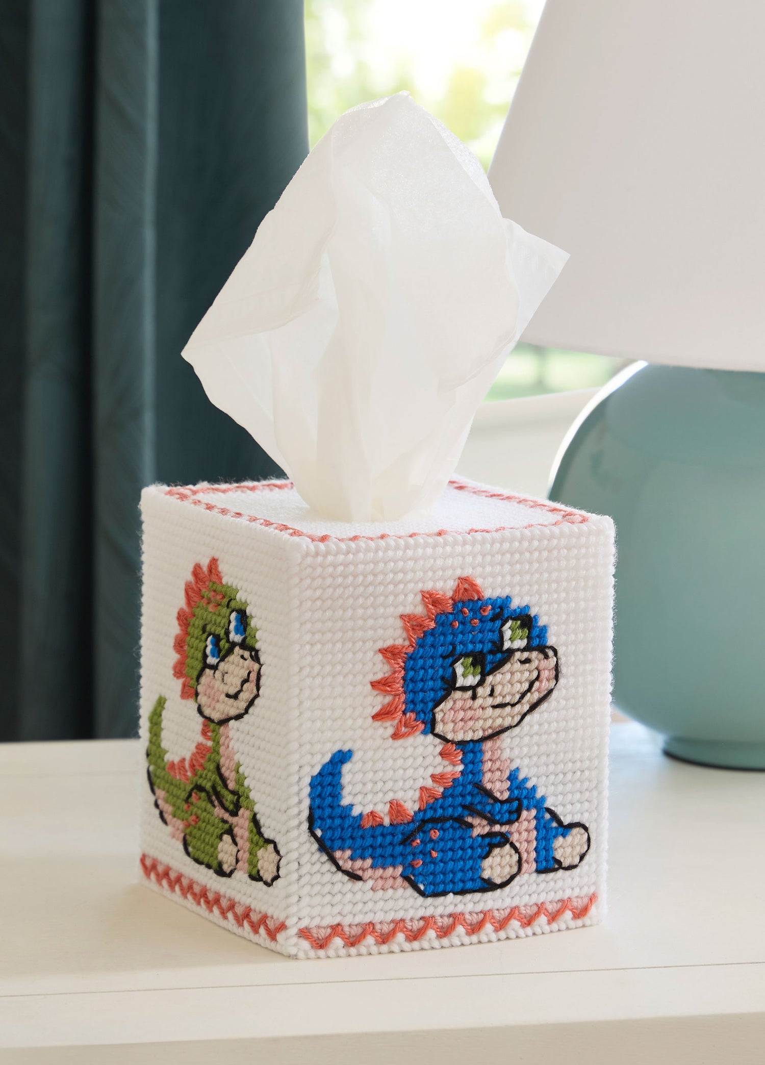 Baby-Saurus Tissue Box Cover – Mary Maxim