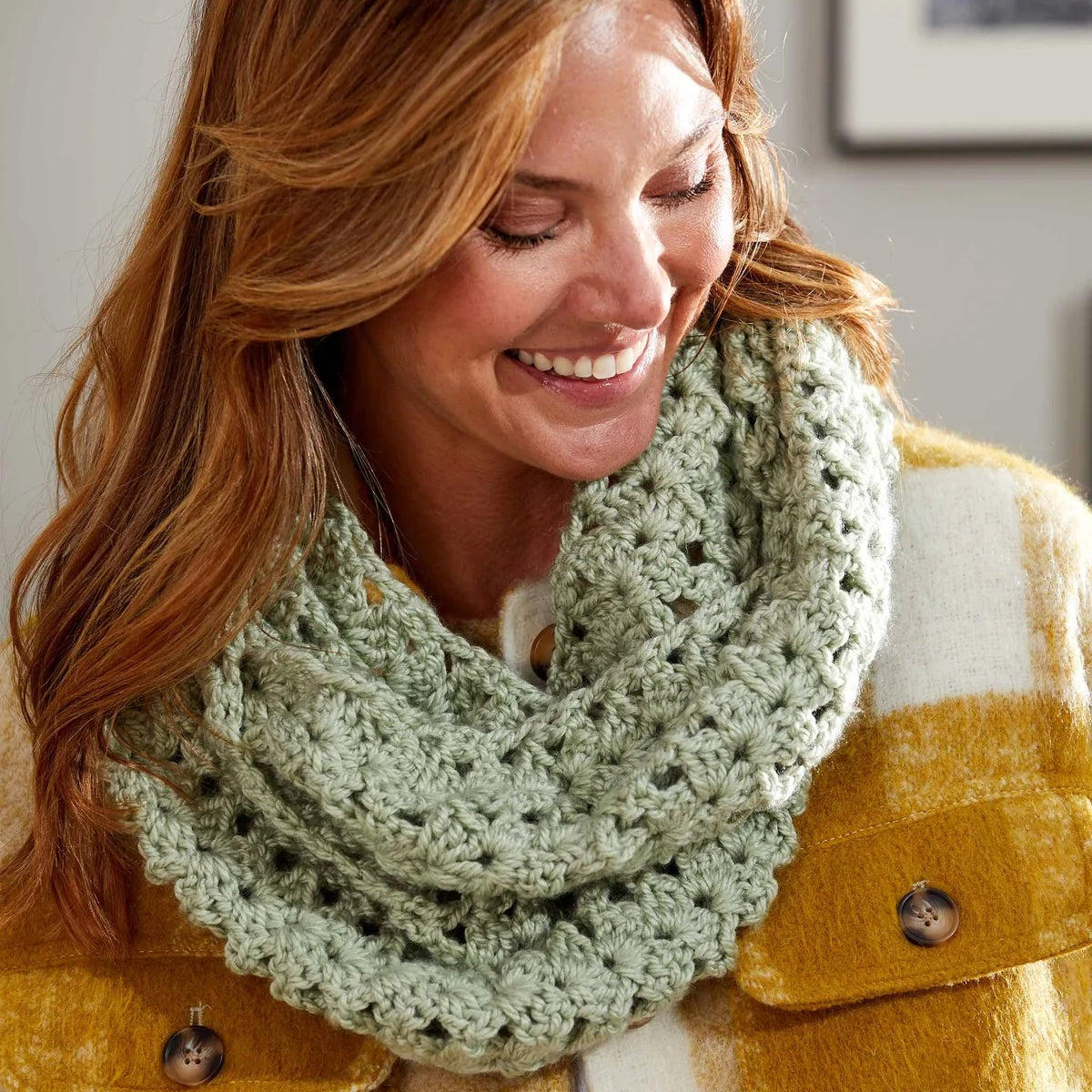 Free Crochet Open Fan Stitch Cowl Pattern – Mary Maxim