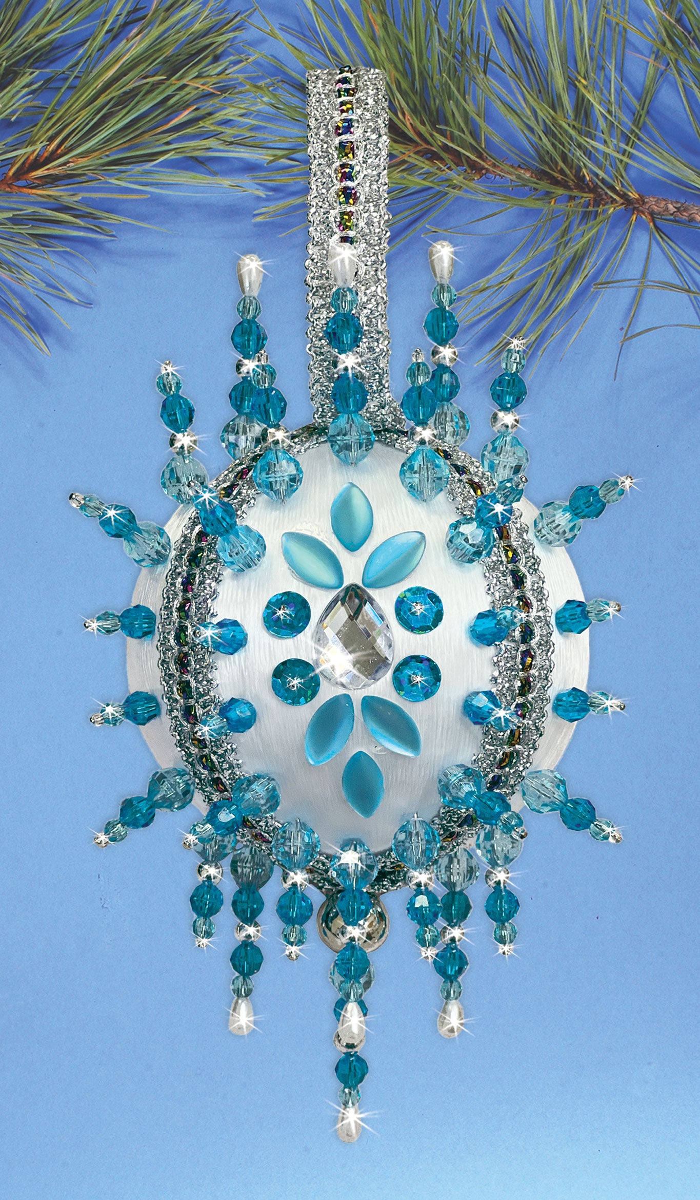 Light Blue Beaded Ornament Kit – Mary Maxim
