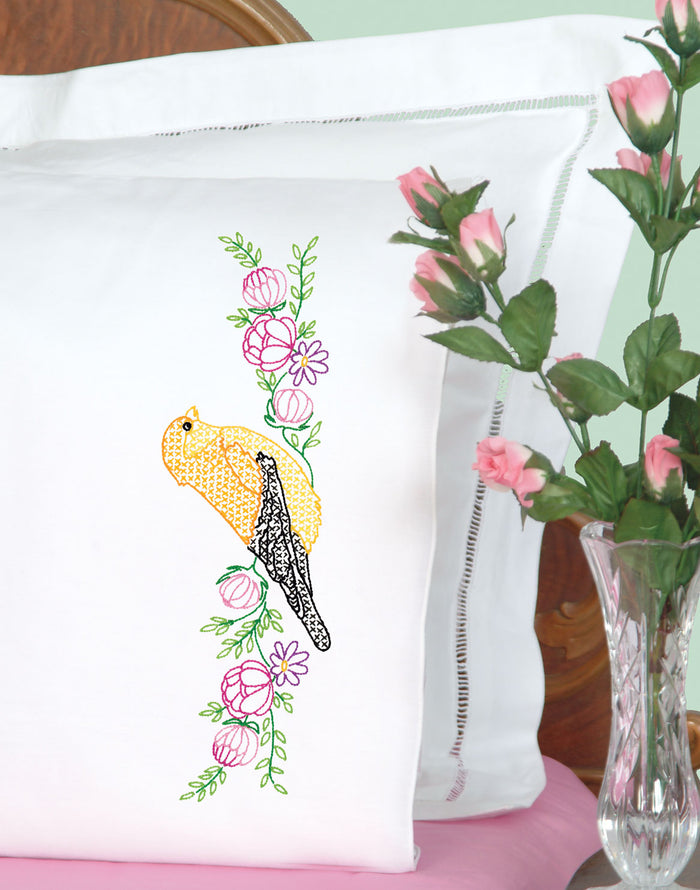 Pillowcase Embroidery & Cross Stitch Kits | Mary Maxim