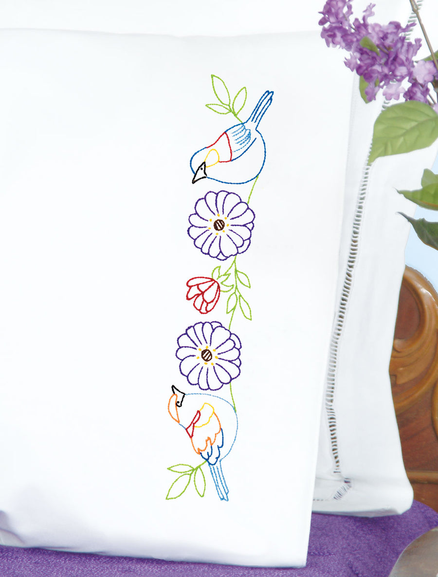 Pillowcase Embroidery & Cross Stitch Kits | Mary Maxim