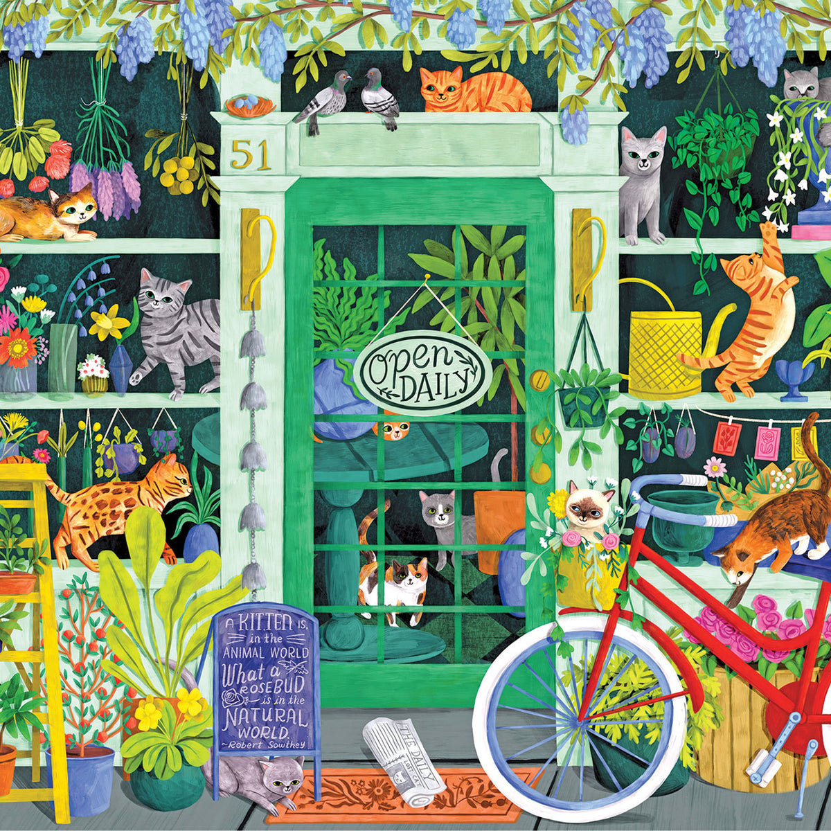 Cat Flowers Jigsaw Puzzle – Mary Maxim