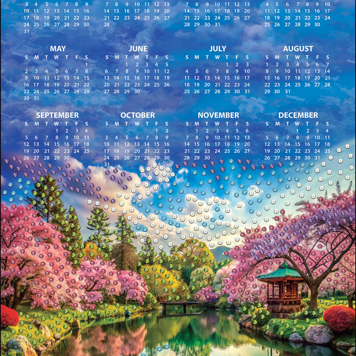 Cherry Blossoms 2027 Felt Sequin Calendar – Mary Maxim