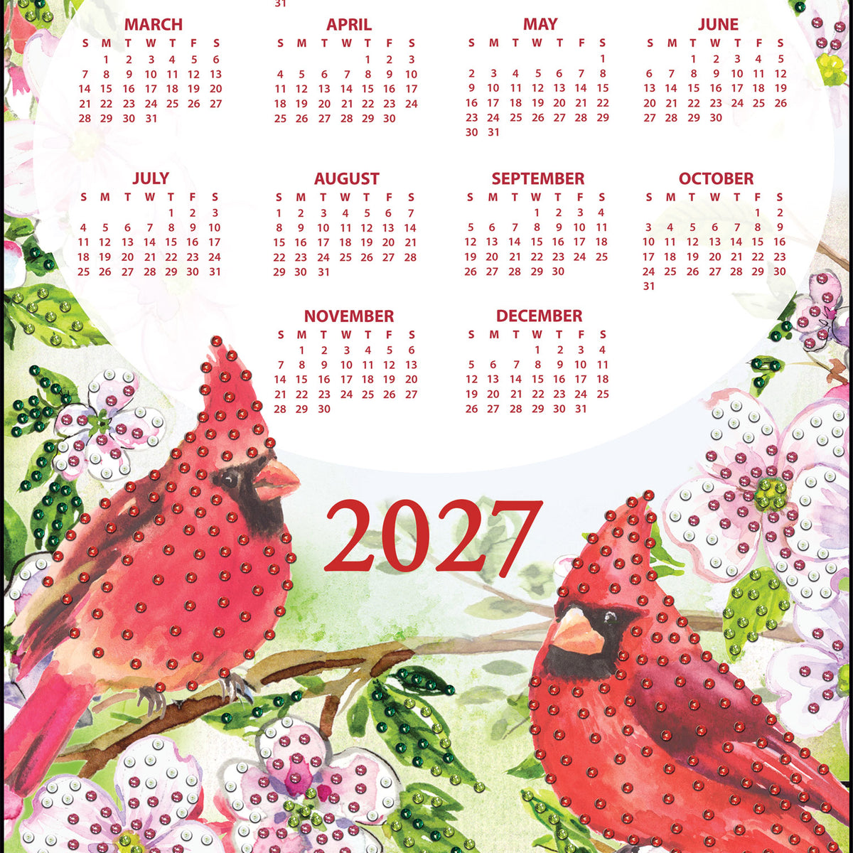 Cardinals 2027 Felt Sequin Calendar – Mary Maxim