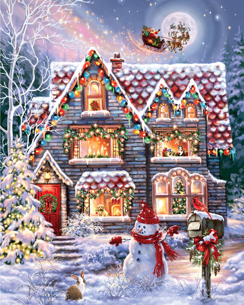 Christmas Eve Cottage Jigsaw Puzzle – Mary Maxim