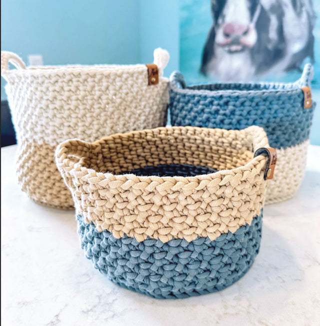 Two-Toned Nesting Baskets – Mary Maxim