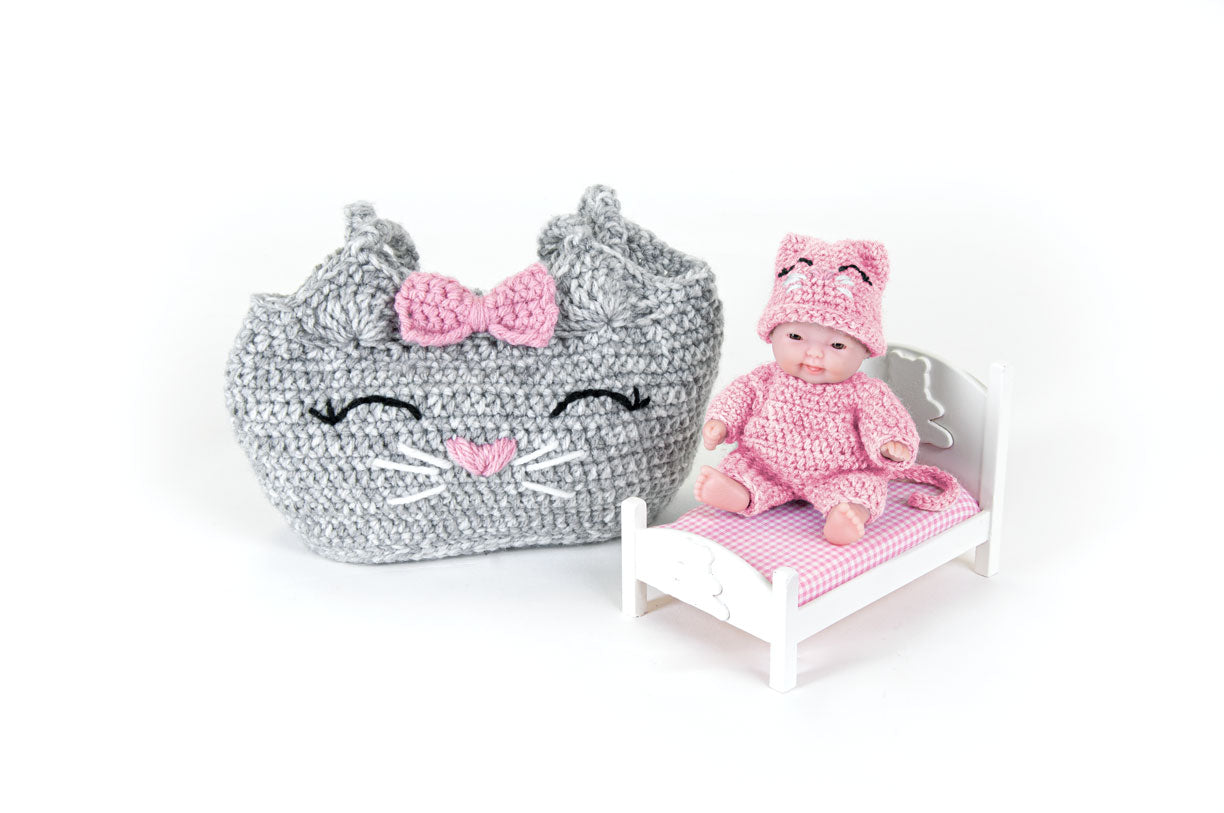 Kitty Kat Bag & Doll – Mary Maxim