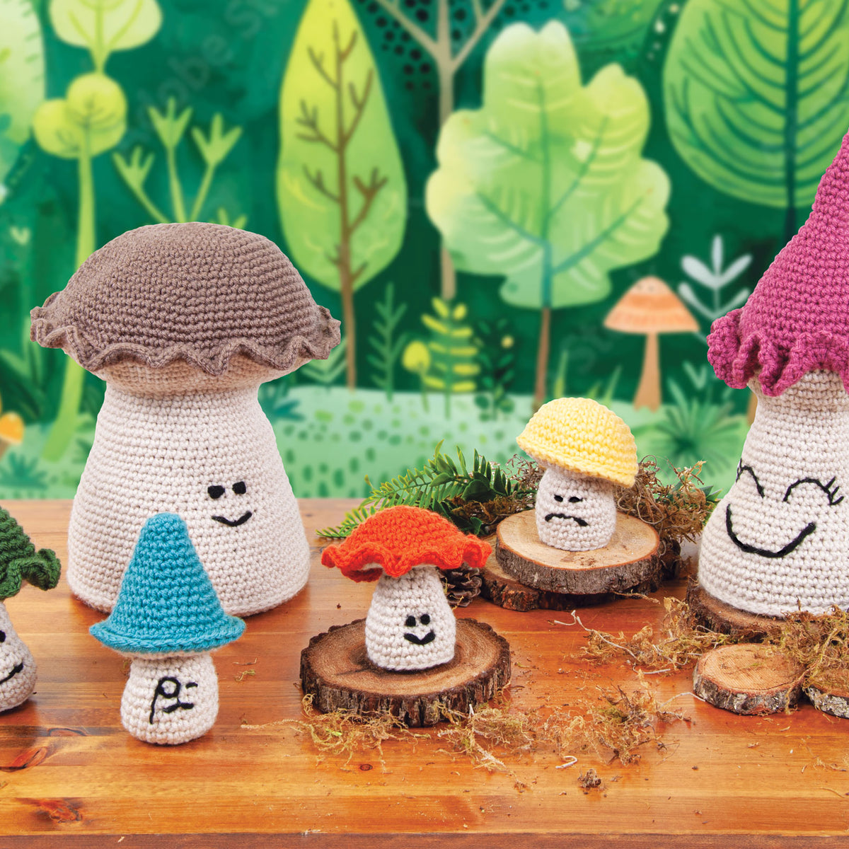 Fun-Gi Family Amigurumi Set – Mary Maxim