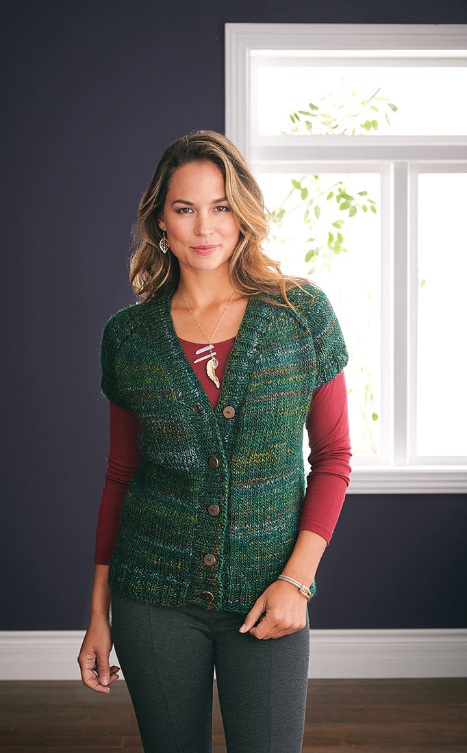Top Down Vest Pattern – Mary Maxim