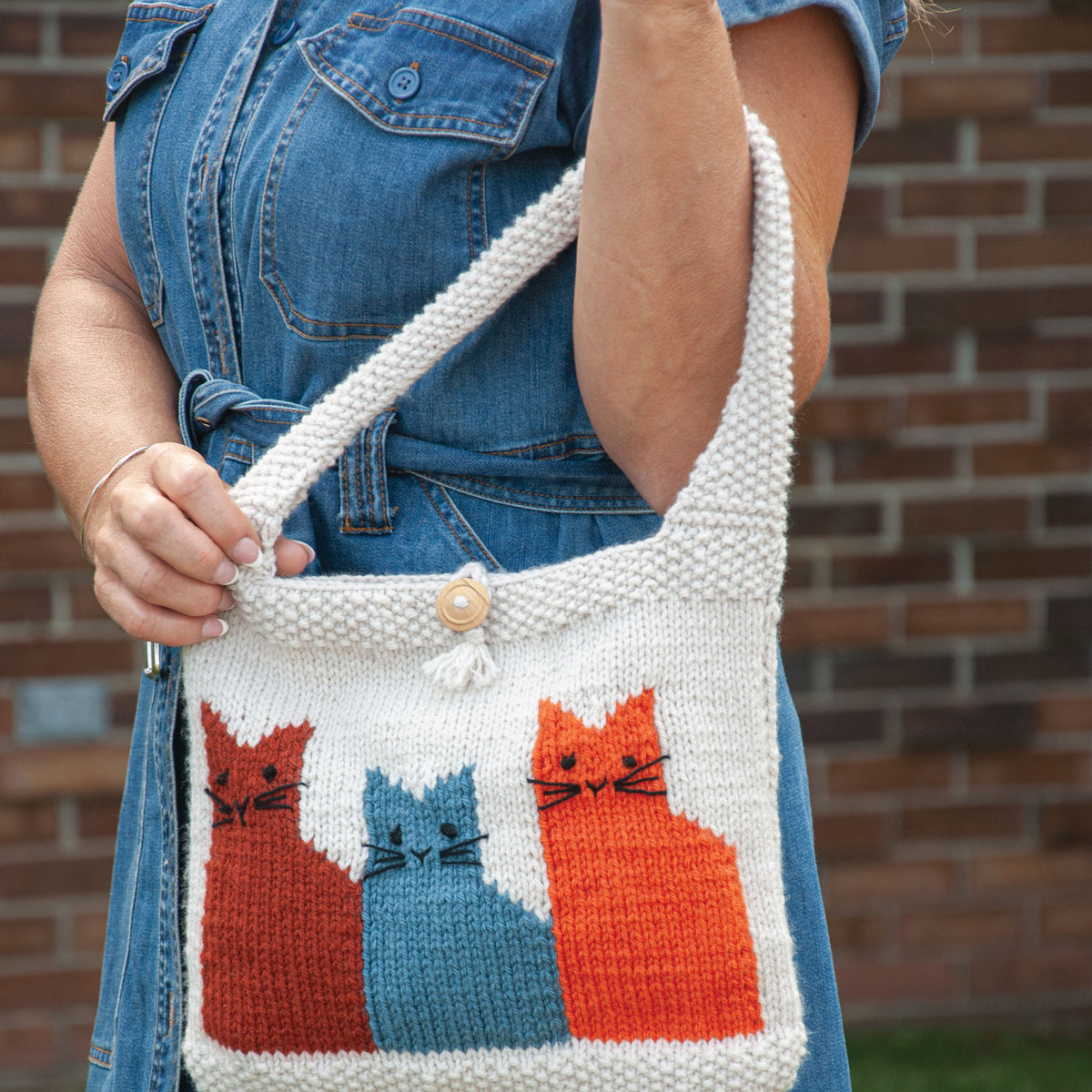 Cat Lover's Knit Bag – Mary Maxim