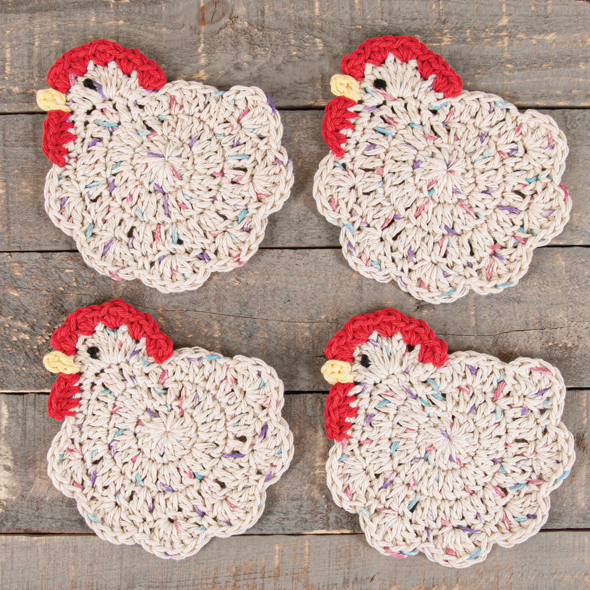Easy Crochet Chicken Coasters – Mary Maxim