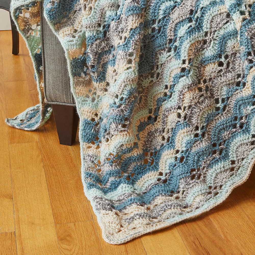 Waterfall Ripple Afghan – Mary Maxim