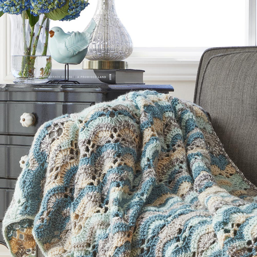 Waterfall Ripple Afghan – Mary Maxim