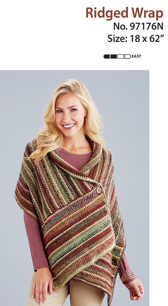 Ridged Wrap Pattern – Mary Maxim