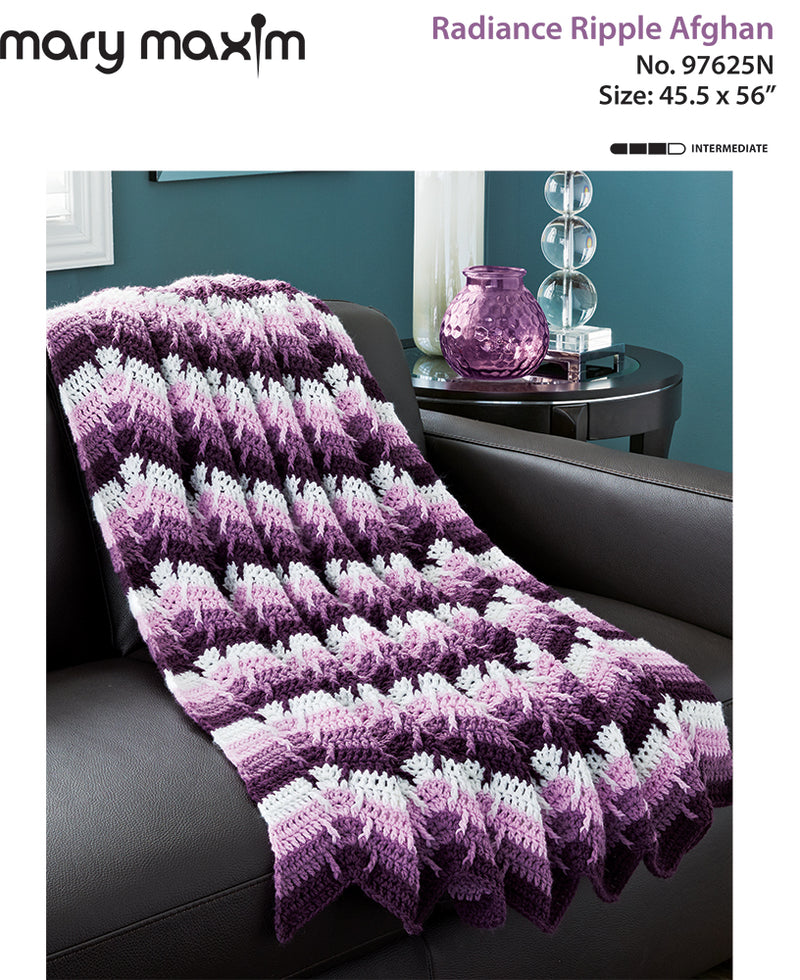 Radiance Ripple Afghan - Pattern Only – Mary Maxim