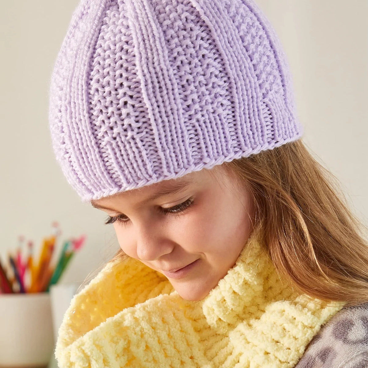 Free Seeded Columns Hat Knit Pattern – Mary Maxim