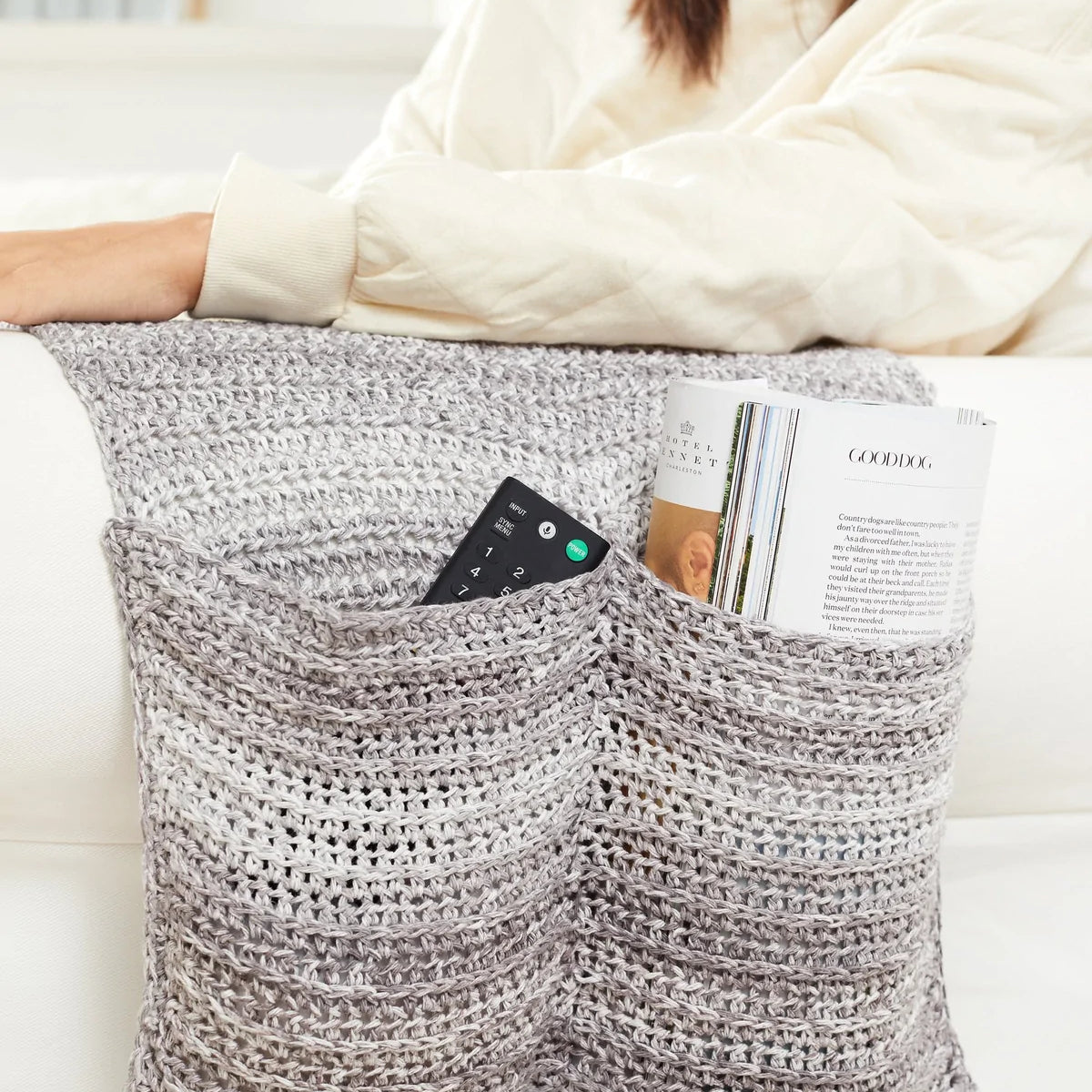 Free Couch Remote Caddy Pattern – Mary Maxim