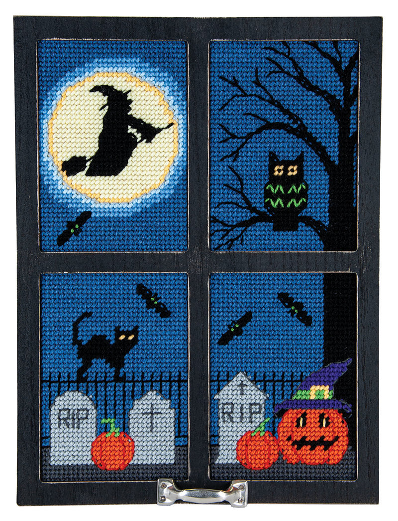 Spooky Night Window Frame Plastic Canvas Kit – Mary Maxim