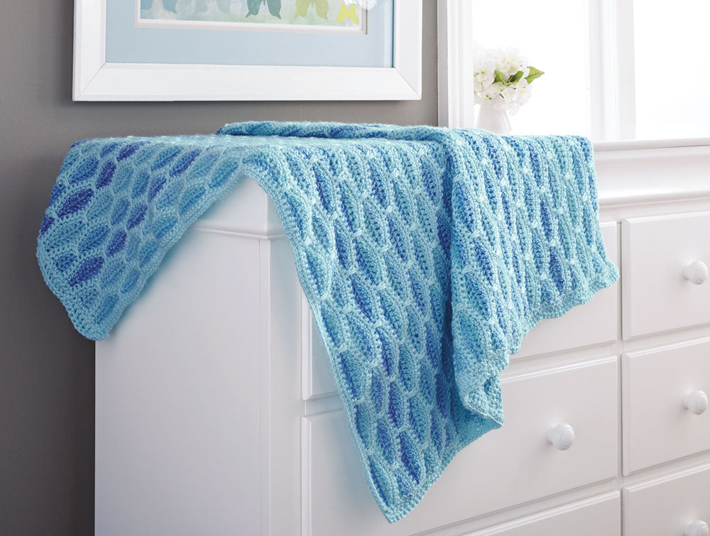Waving Stripes Baby Blanket Pattern – Mary Maxim