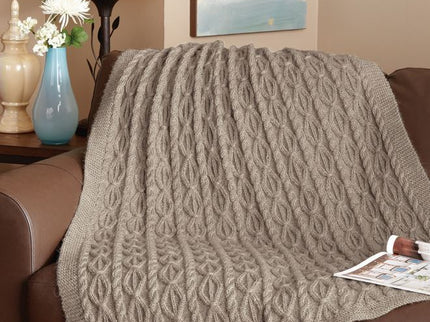Free Cabled Diamond Throw Pattern – Mary Maxim