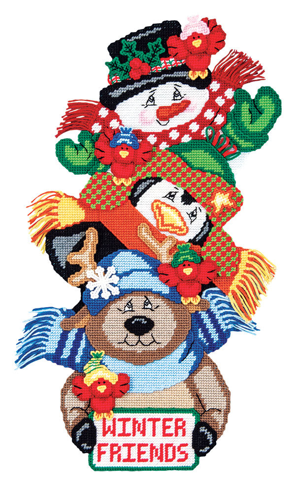 Winter Friends Wall Hanging Plastic Canvas Kit – Mary Maxim