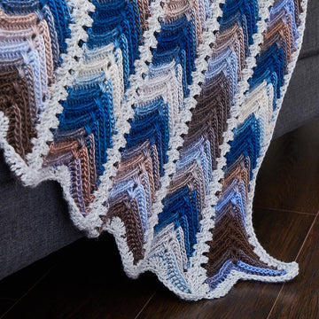 Chevron Panels Throw – Mary Maxim