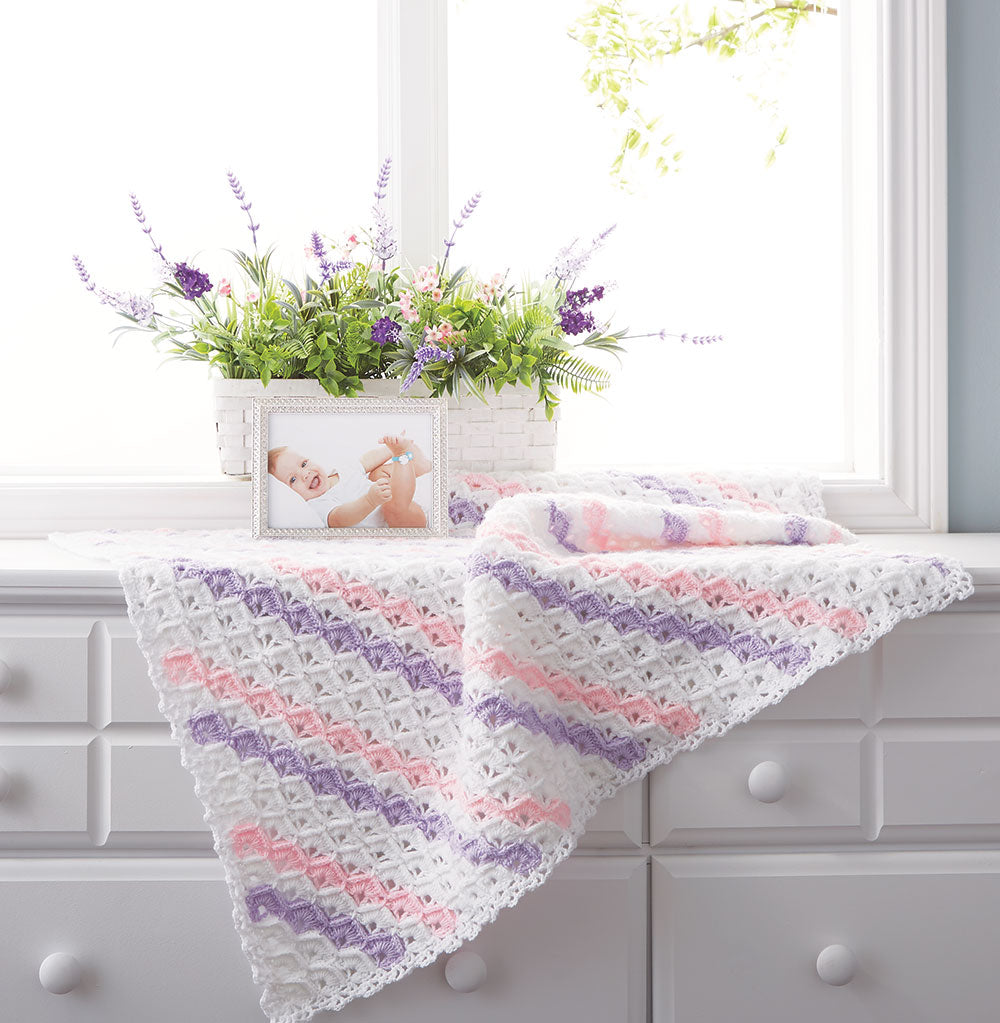 Easy Crochet Shell Stitch Baby Blanket Pattern • Craftdrawer