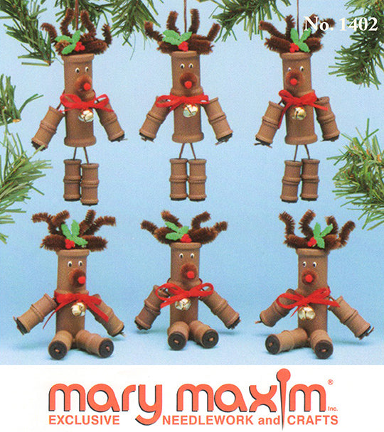 Spool Reindeer Ornaments Pattern – Mary Maxim