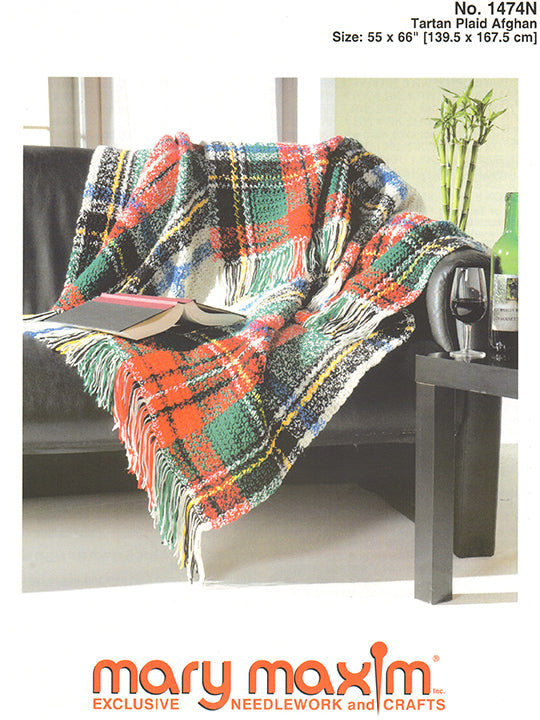 Tartan Plaid Afghan Pattern – Mary Maxim