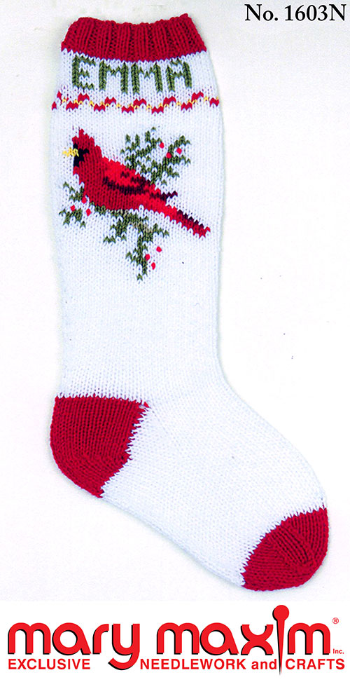Cardinal Stockings Pattern – Mary Maxim