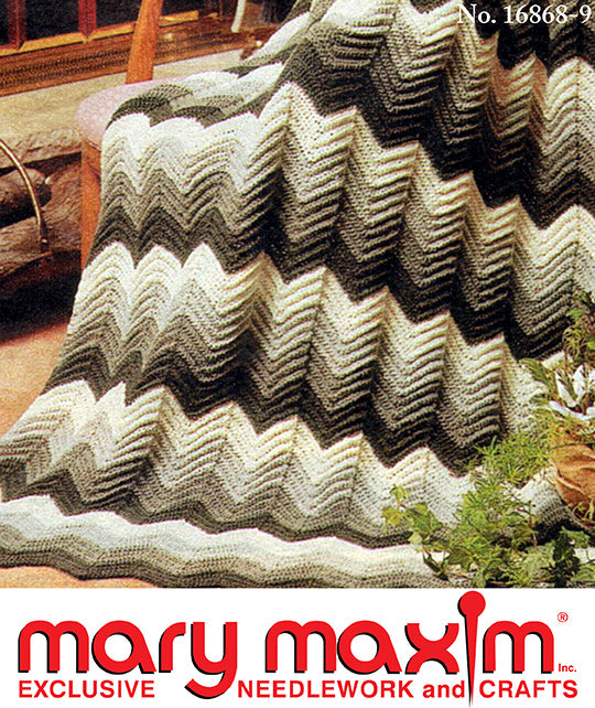 Crocheted Ripple Afghan Pattern – Mary Maxim
