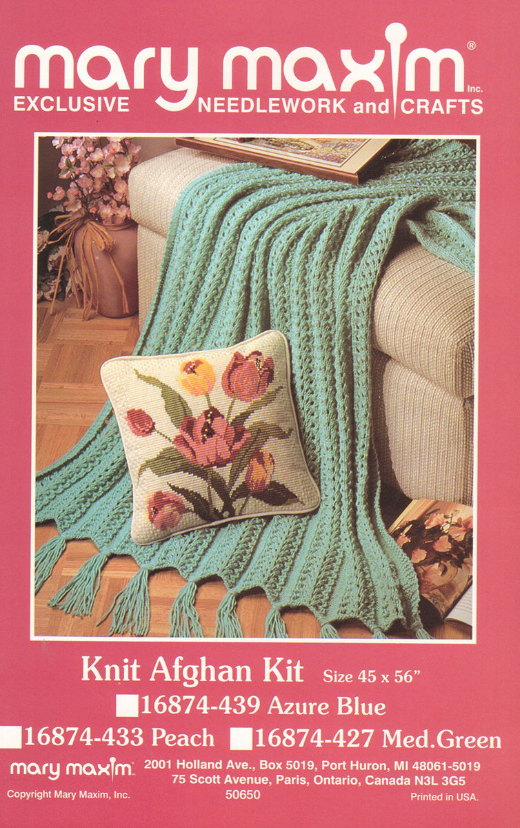 Knitted Afghan Pattern – Mary Maxim