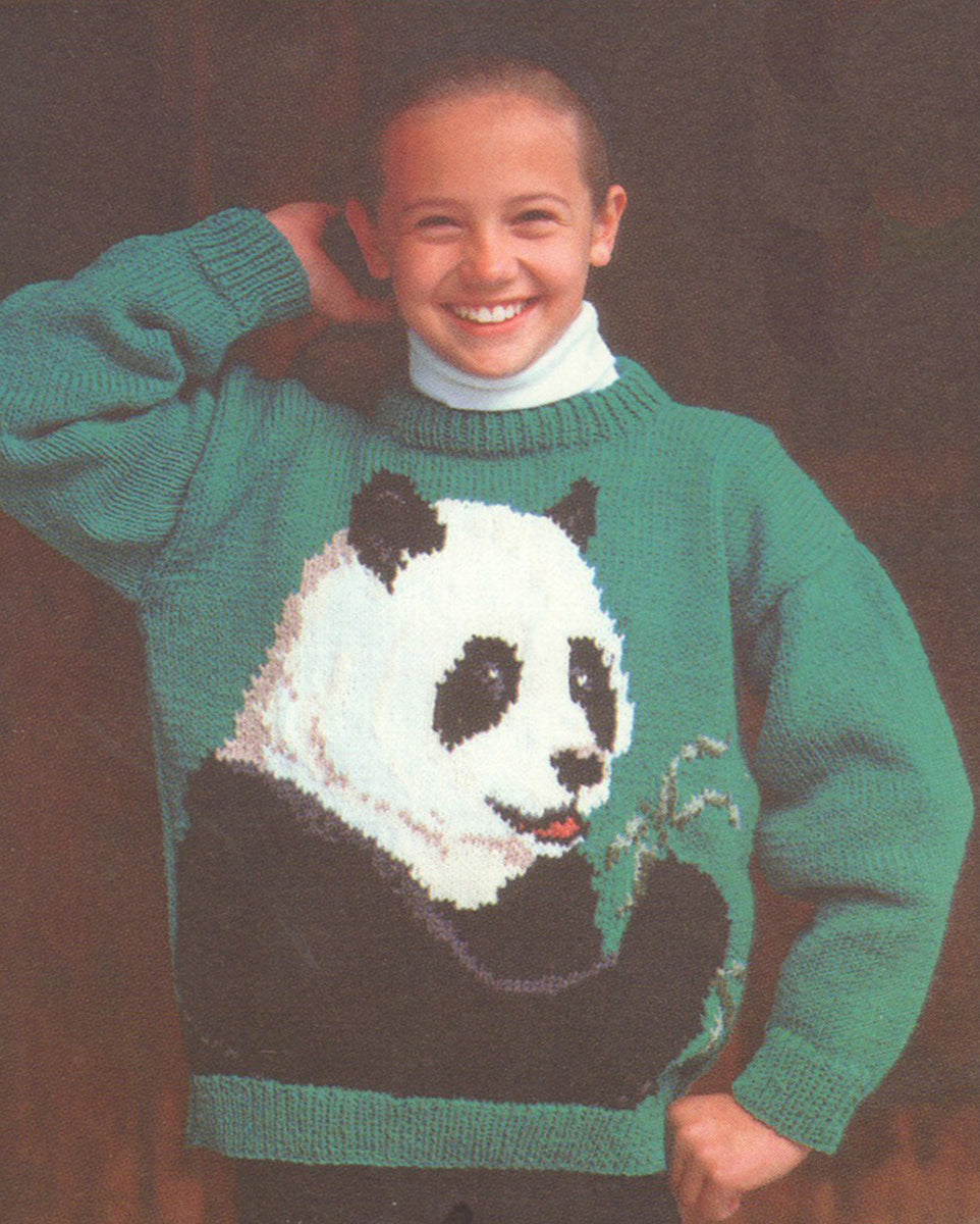 Panda Pullover Pattern – Mary Maxim