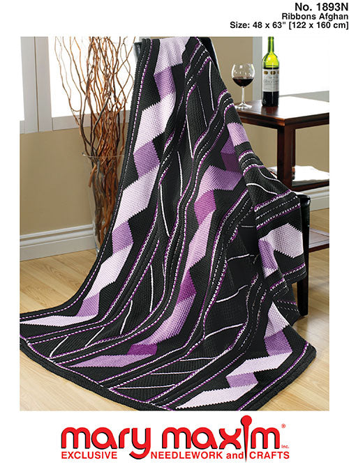 Ribbons Afghan Pattern – Mary Maxim